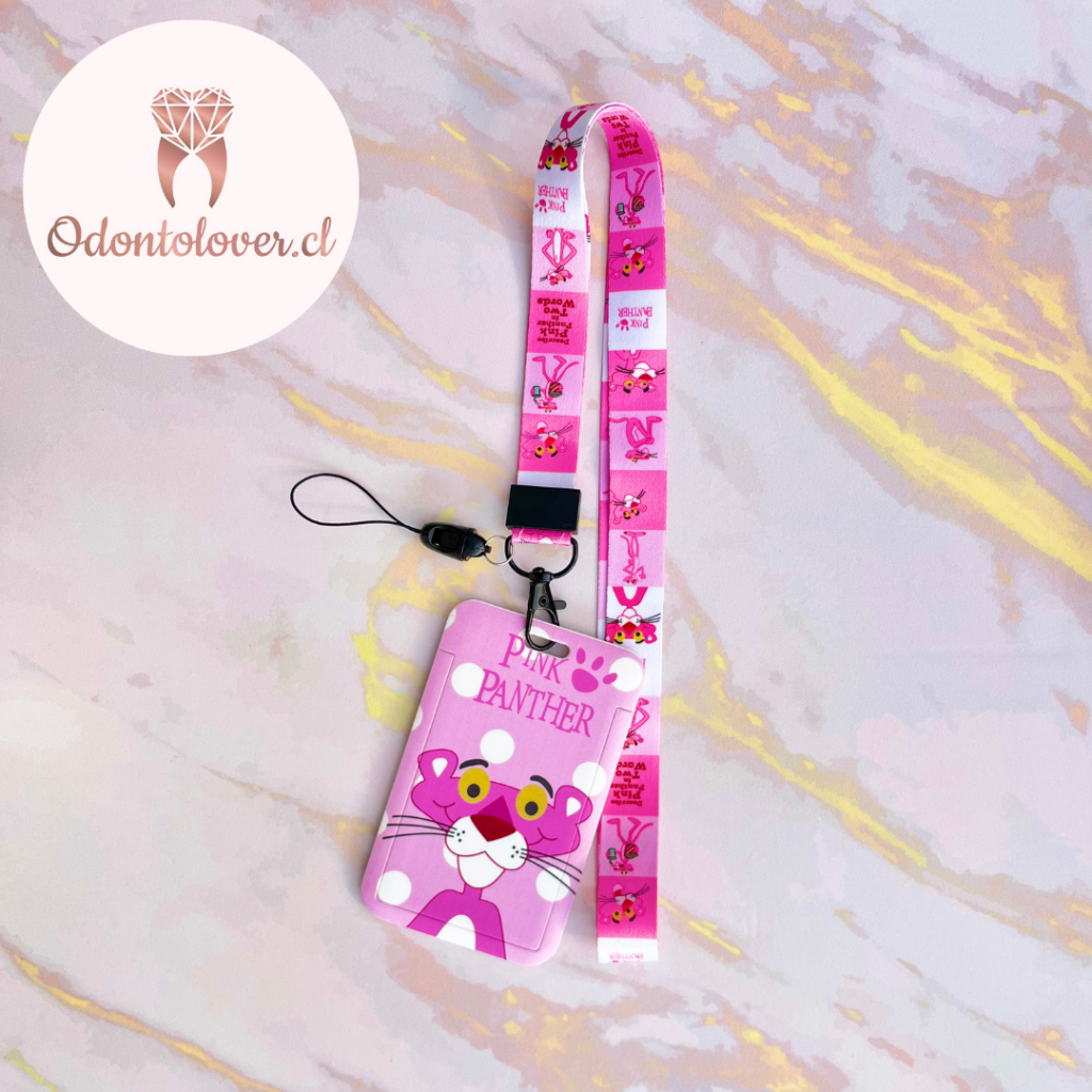 PORTACREDENCIAL/LANYARD PANTERA ROSA – Odontolover